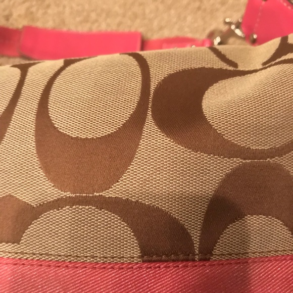 Coach | Bags | Hpcoach F7434 Signature Stripe Hobo Purse | Poshmark